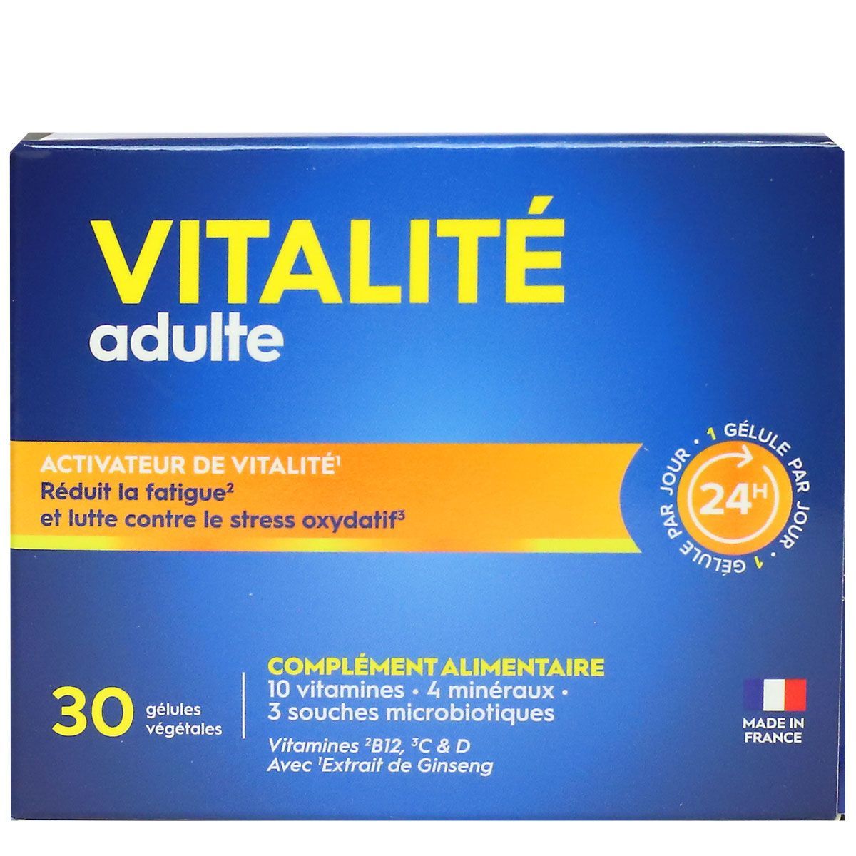 Vitalité adulte 30 gélules est un complément alimentaire pour retrouver ...