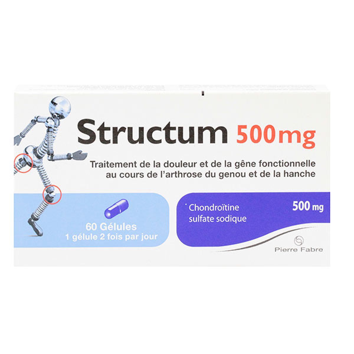 structum 500mg est indiqué en cas d'arthrose de la hanche et du genou
