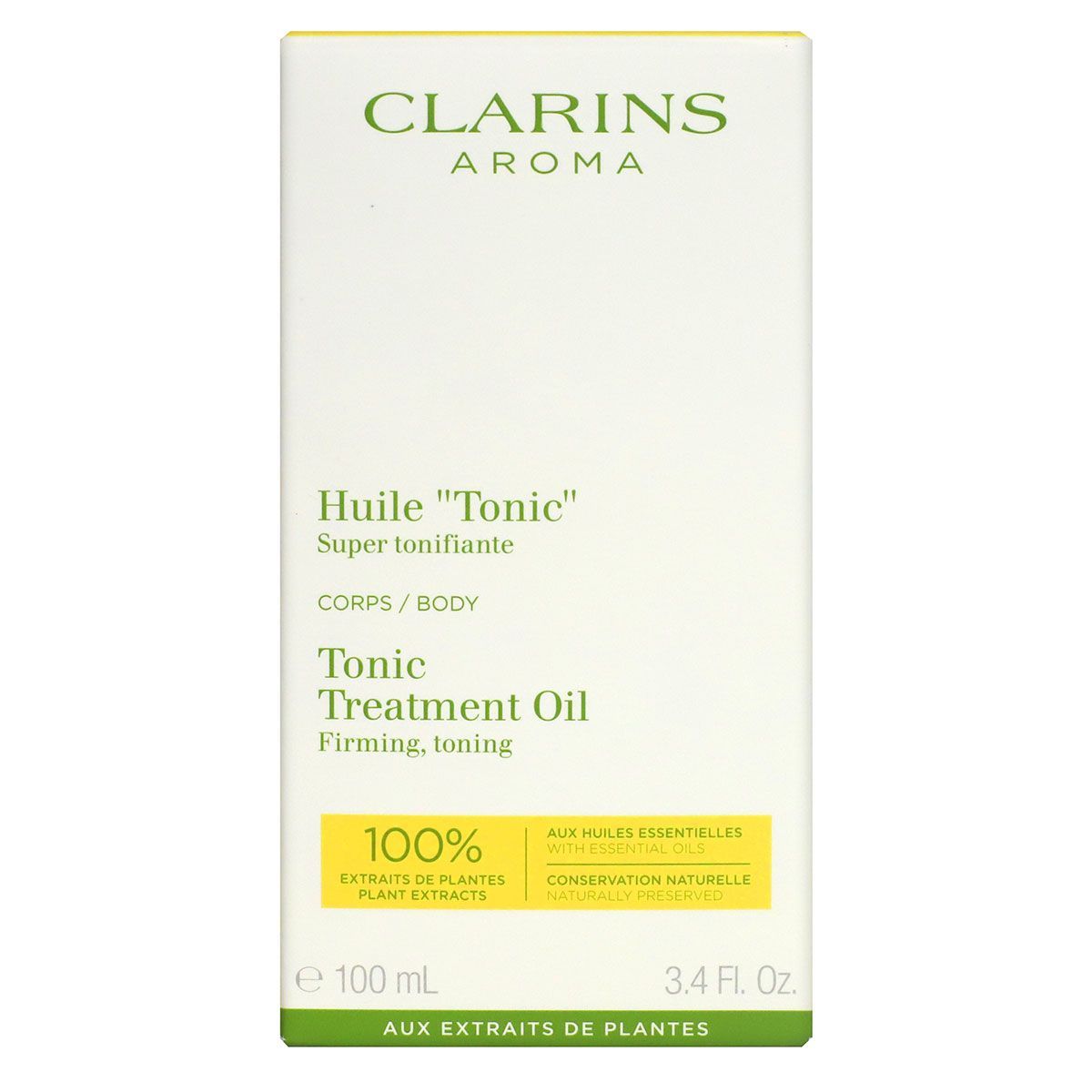 Huile Tonic super tonifiante corps 100ml de Clarins, 100% purs