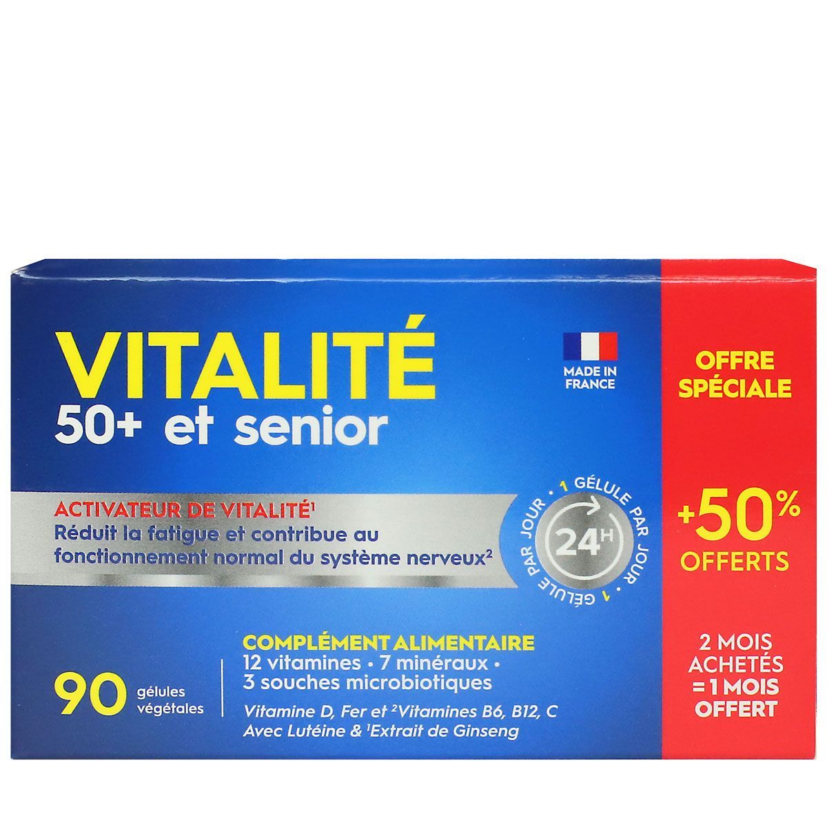 Vitalité 50+ senior activateur de vitalité 50 gélules est un complément ...