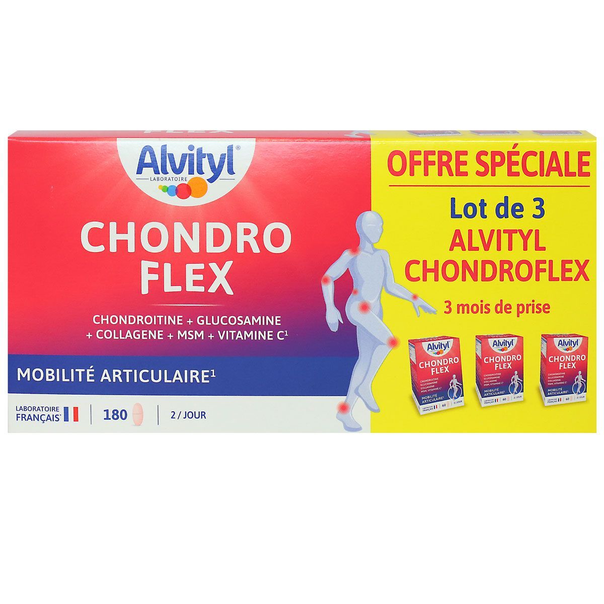 Chondro Flex est un complément alimentaire de la marque Alvityl. Dédié ...